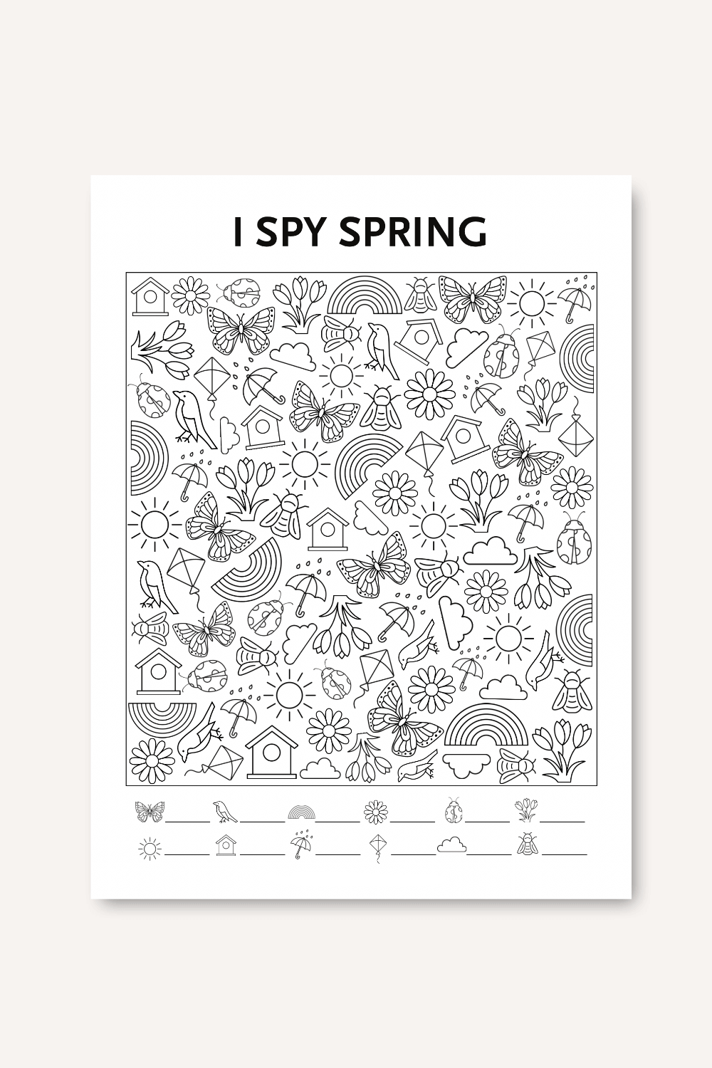 Keep Kids Busy with This Fun Summer I Spy Printable - Simply Bits of Us