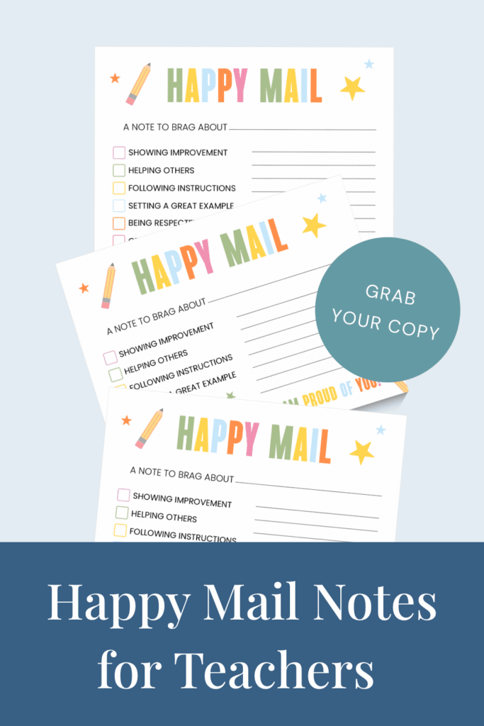 Free Teacher Mail Printable to Celebrate Student Success - Simply Bits ...