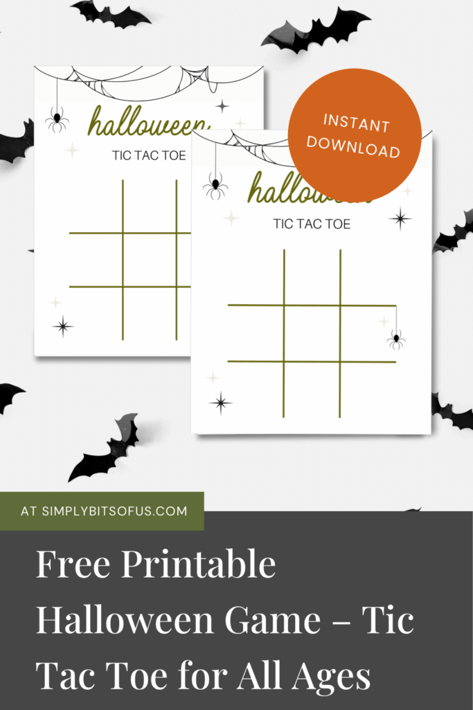 Printable Halloween Tic Tac Toe Game – Easy Halloween Fun - Simply Bits ...