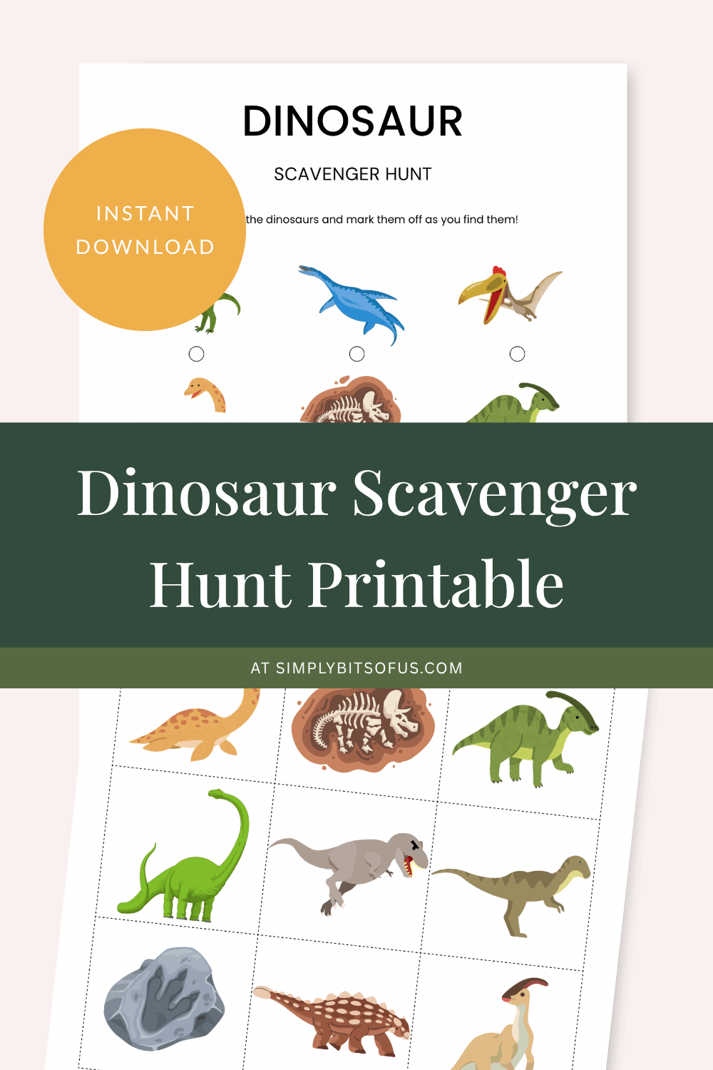 Easy and Fun Dinosaur Scavenger Hunt Printable for Children - Simply ...